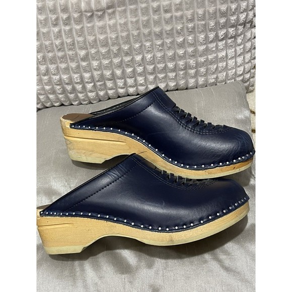 Troentorp | Shoes | Troentorp Sweden Wright Navy Braided Leather Wood ...